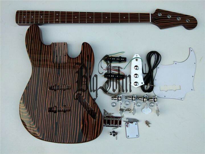 New Semi Finished Brown 4 Strings Electric Bass Guitar,Technology Wood ...