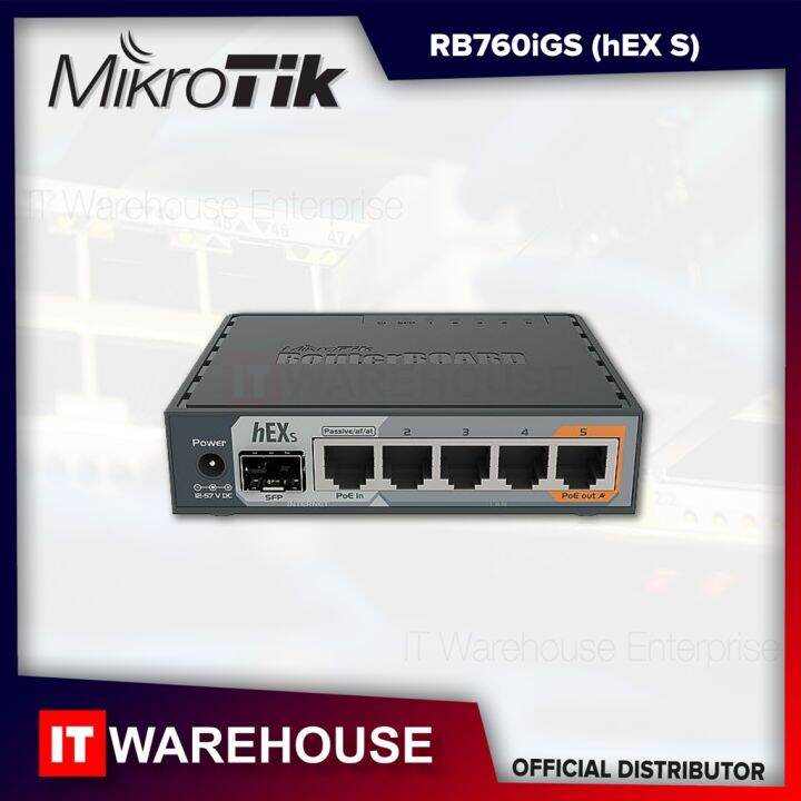 Mikrotik hEX-S RB760iGS 5 Port Gigabit Router with SFP | Lazada PH