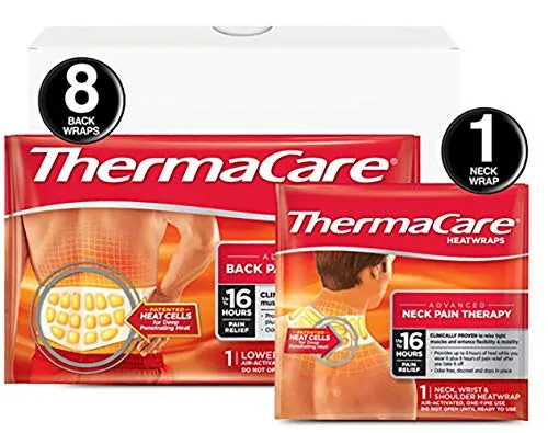 ThermaCare Advanced Back Pain (L-XL Size) and Neck Pain Combo Pack (8 ...