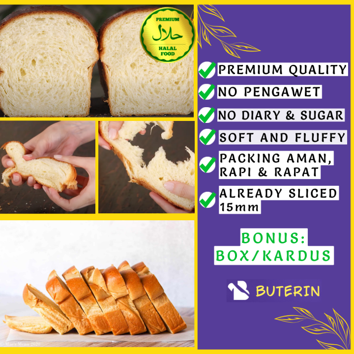Roti Tawar Brioche - Toast Bread Premium Halal Siap Saji BUTERIN | Lazada Indonesia