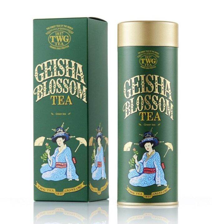 TWG Geisha Blossom Tea, Loose Leaf Green Tea Blend Tin 100g. ที ...