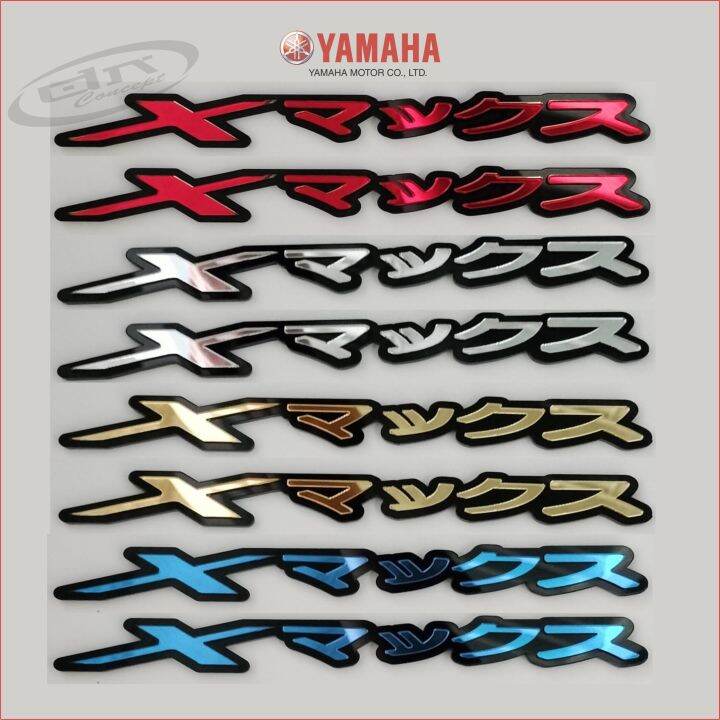 Emblem Yamaha XMAX jepang Kanji Timbul Logo Motor 3D Akrilik Variasi ...