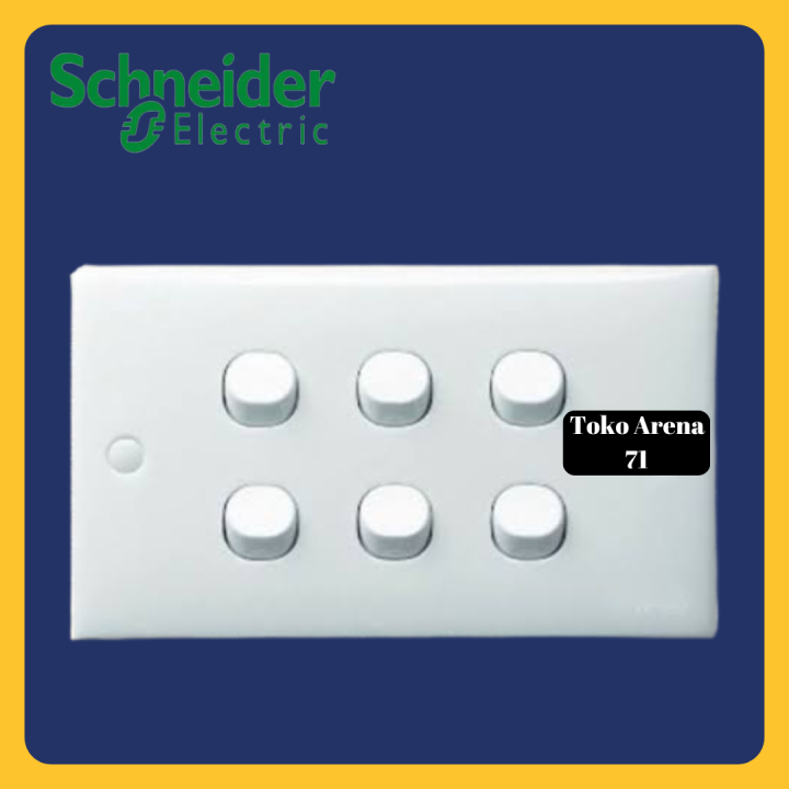 SAKLAR LAMPU SCHNEIDER CLASSIC SAKLAR ENAM IB INBOW PUTIH 6G | Lazada ...