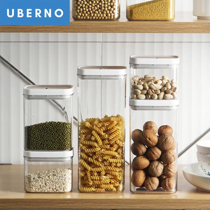 UBERNO Dry Food Container Airtight Cookies Pasta Spaghetti Candy ...