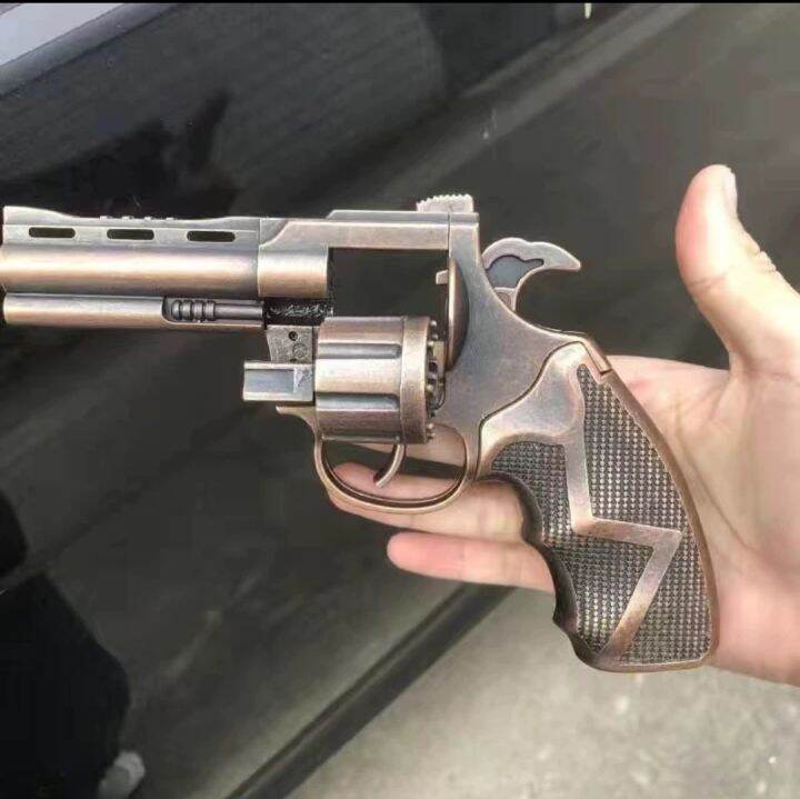 Side-opening revolver gun toy, brand-new all-metal. Hit a cannon, a ...