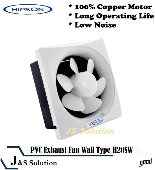 HIPSON PVC Exhaust Fan Wall Type H20SW Kipas Ventilasi (8"-10"-12 ...