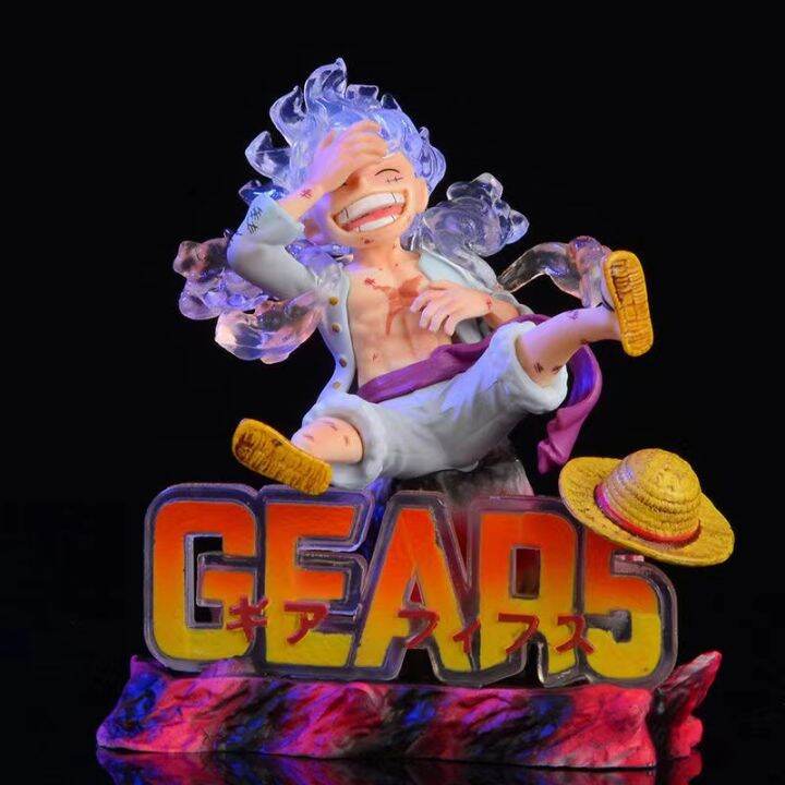 10ซม. Luffy Mini G5 Gear 5 Action Figure Sun God Luffy Nika Pvc Action ...