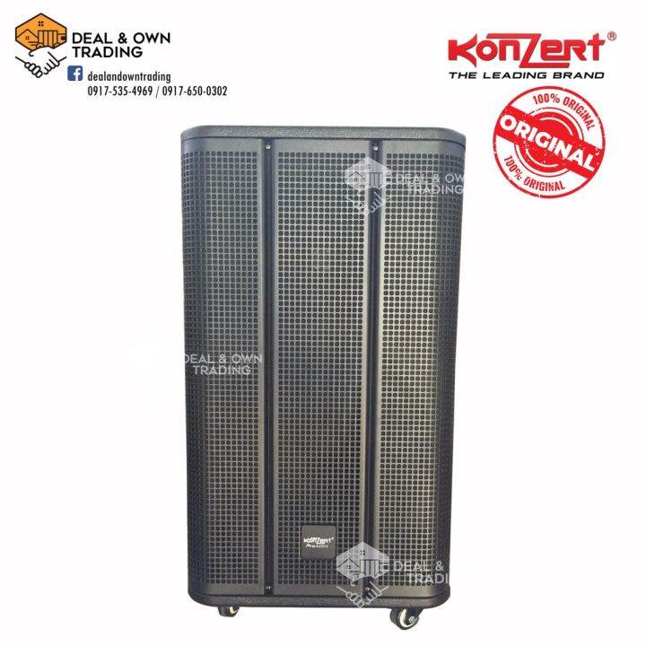 【Local Stock】 Konzert PM-12 PRO 600W Active Portable Trolley Speaker ...
