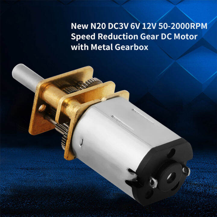 New N20 DC3V 6V 12V 50-2000RPM Micro Speed Reduction Gear DC Electric ...