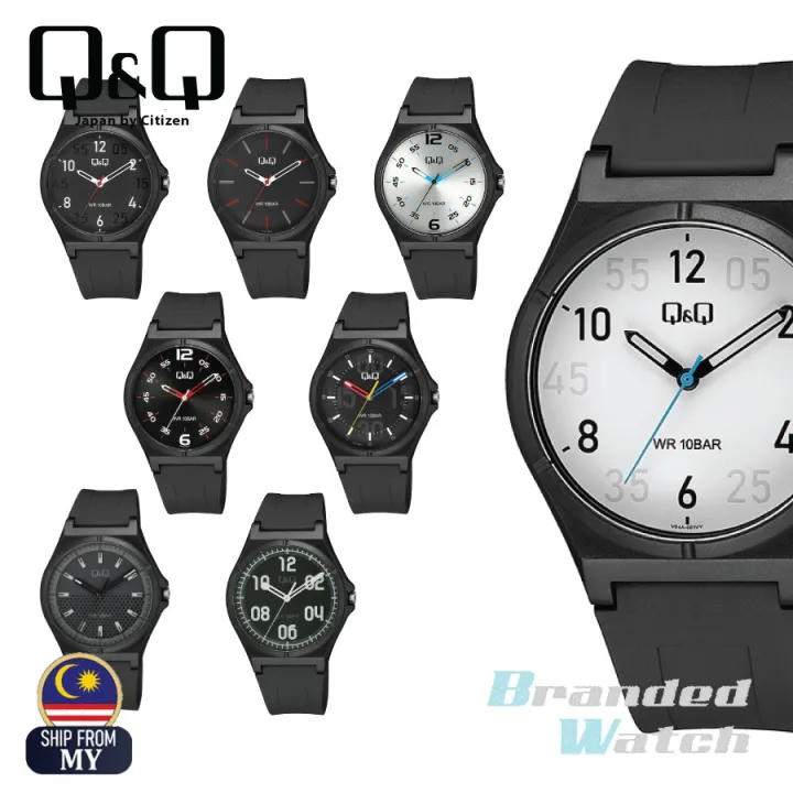 Q&Q Japan by Citizen QnQ QQ Men's Rubber Analogue Watch V04A | Lazada