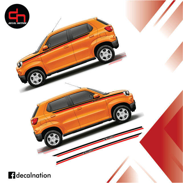 Suzuki Spresso Linear Decal Design #1 Black and Red Color Cut Out Vinyl ...
