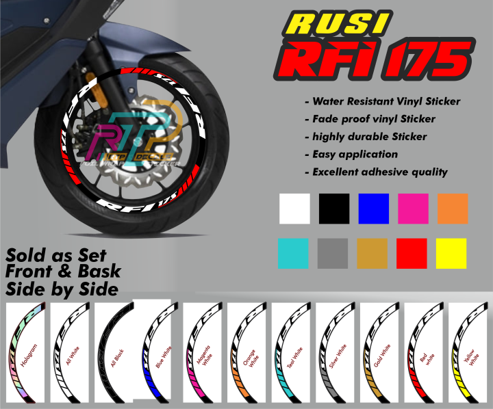 Rusi RFI 175 Mags Sticker for 2 wheels Front and Back | Lazada PH