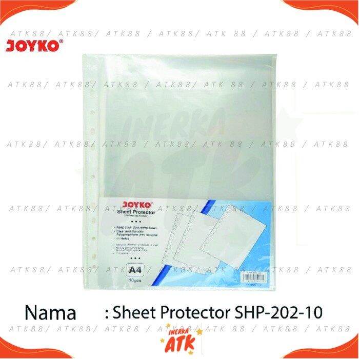 Map Plastik A4 Sheet Protector 10 Lembar Sheet Protector Joyko SHP-202 ...