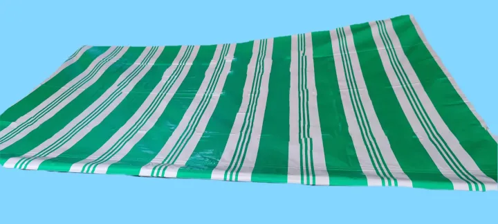 8FTx12FT Stripe Trapal Lona Tarpaulin / 6FTx12FT roll up and roll down ...