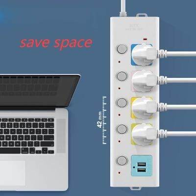 CFL 5M Extension Outlet Socket Plug with Switch Usb Cable Power Supply ...