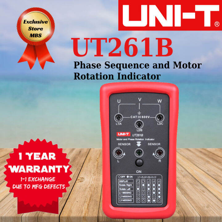 UNI-T UT261B Phase Sequence And Motor Rotation Indicator | Lazada