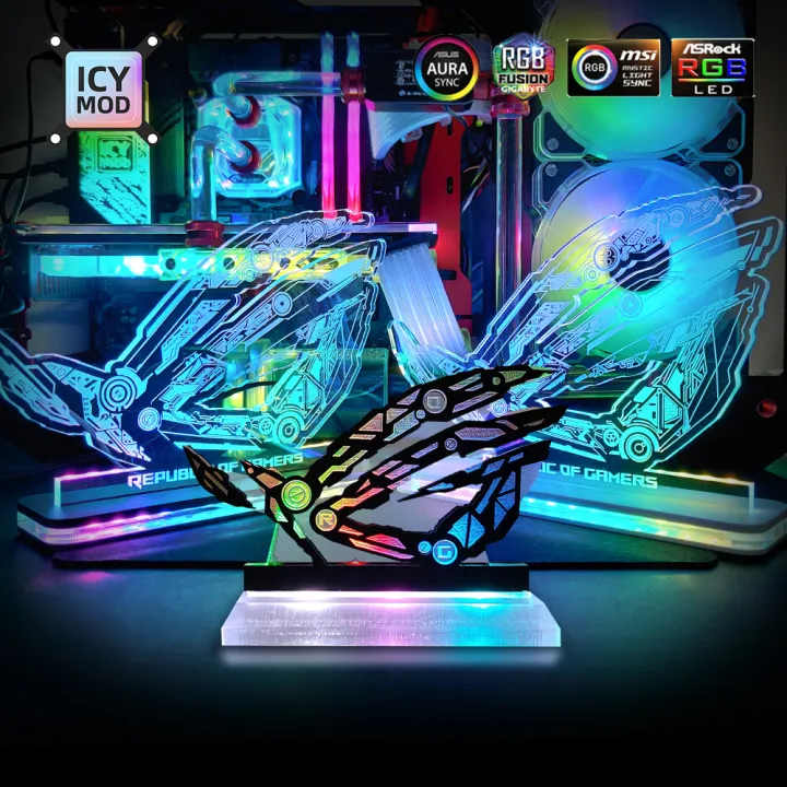 A-RGB ROG Figure Belief Ornaments Republic of Gamers 5V3PIN LED Rainbow ...