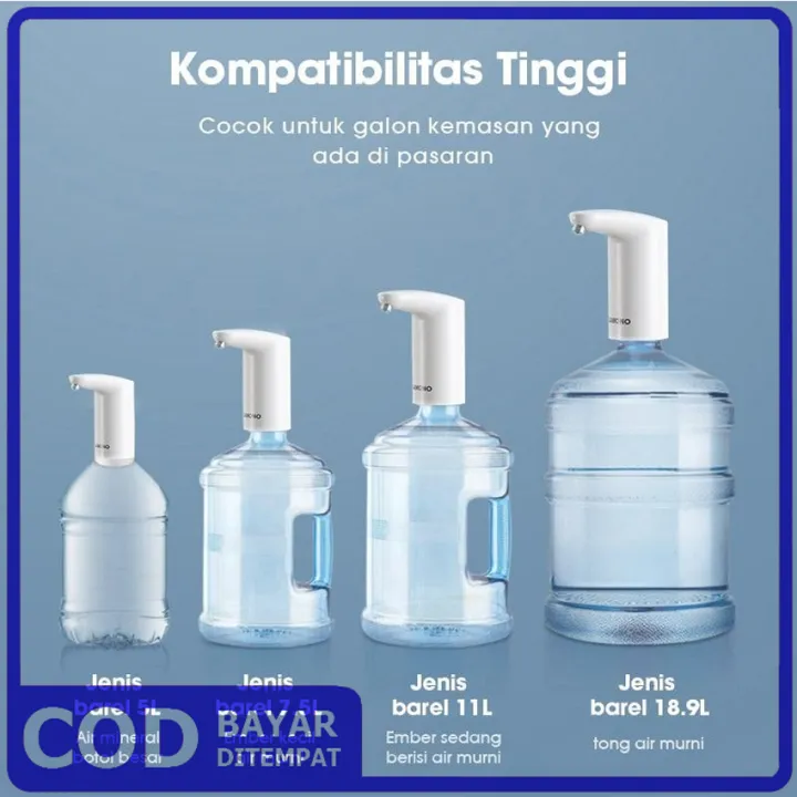 POMPA AIR GALON MINUM ELEKTRIK DISPENSER RECHARGEABLE SAMONO SW-CQ01 TERBARU | Lazada Indonesia