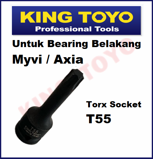 King Toyo Torx impact Socket T55 / socket bintang / 6 segi / Bearing ...
