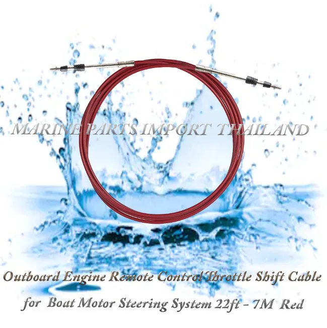 Outboard Engine Remote Control Throttle Shift Cable 22ft for Boat Motor ...