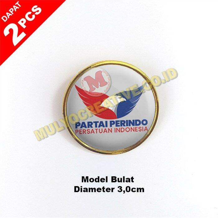 Pin Logo Partai Perindo Lencana Pin Bross Logo Partai Perindo Pin ...