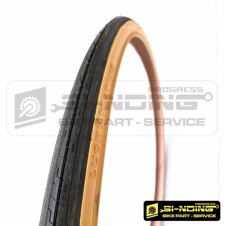 Ban Luar Sepeda Balap Jadul Lucky Stone 27 X 1 1/4 Hitam Coklat | Lazada Indonesia