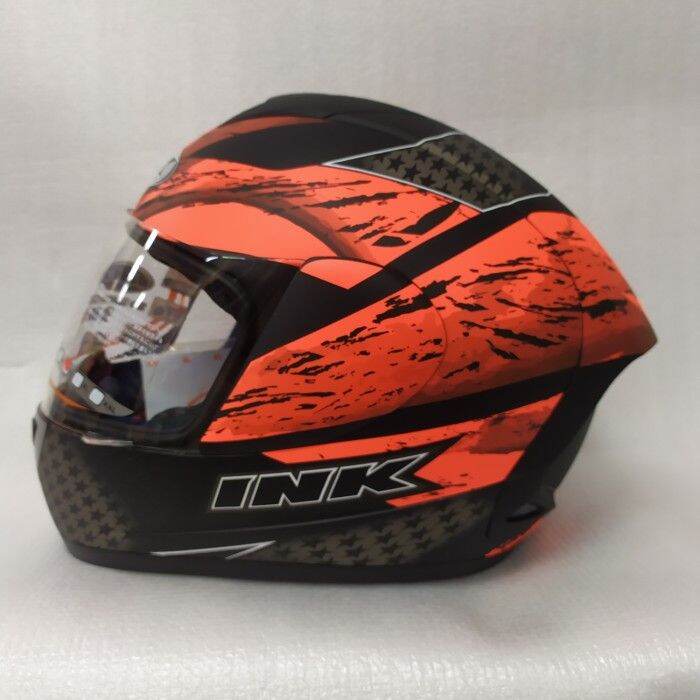 HELM INK CL MAX #7 BLACK MATT RED FLUO ORIGINAL | Lazada Indonesia
