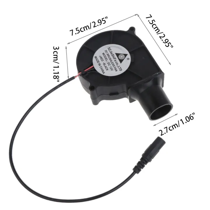 VIVI 12V BBQ Fan Small Portable Turbo Blower with Air Collecting Power ...