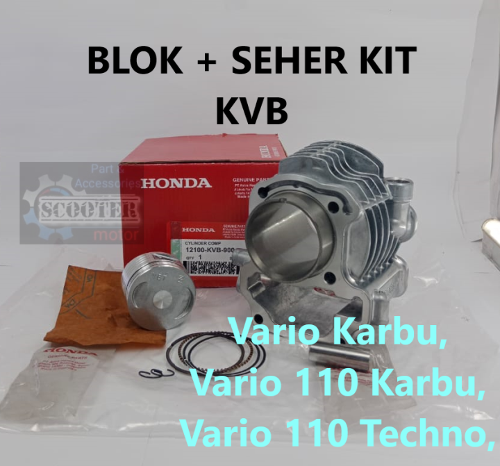 BLOK SEHER KVB CYLINDER PISTON KIT HONDA KUALITAS ASLI PRESISI TINGGAL PASANG (Bisa Cod ...