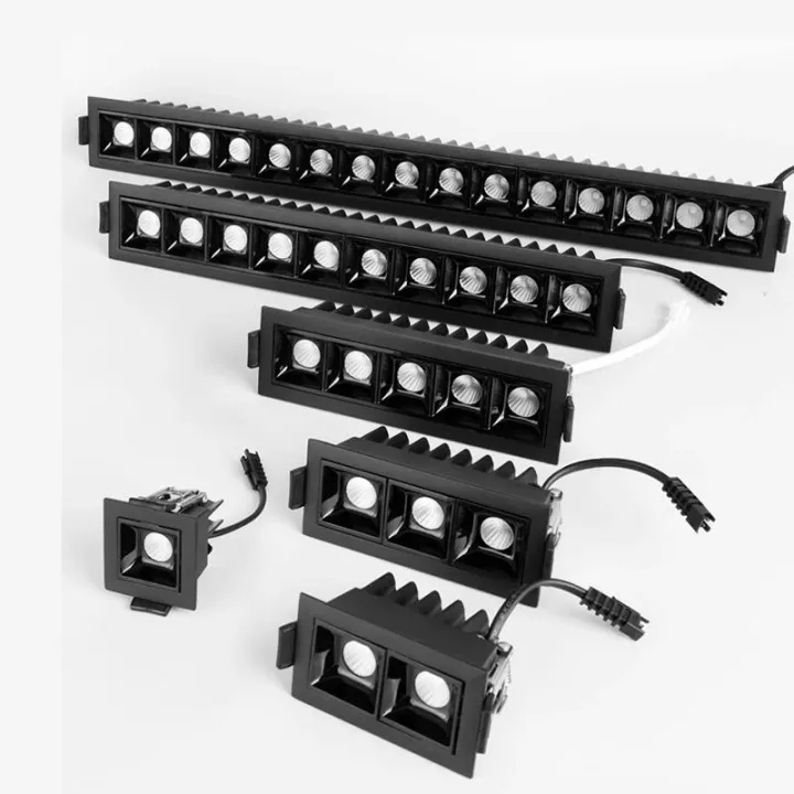 Dimmable LED Downlight Line Light Bar Creative Linear Recessed Ceiling ...