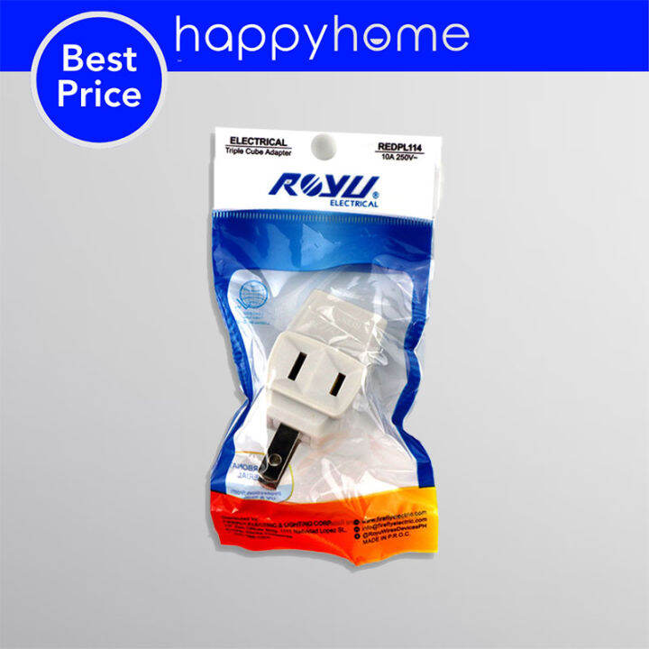 Royu Triple Cube Plug Adapter REDPL114 | Lazada PH