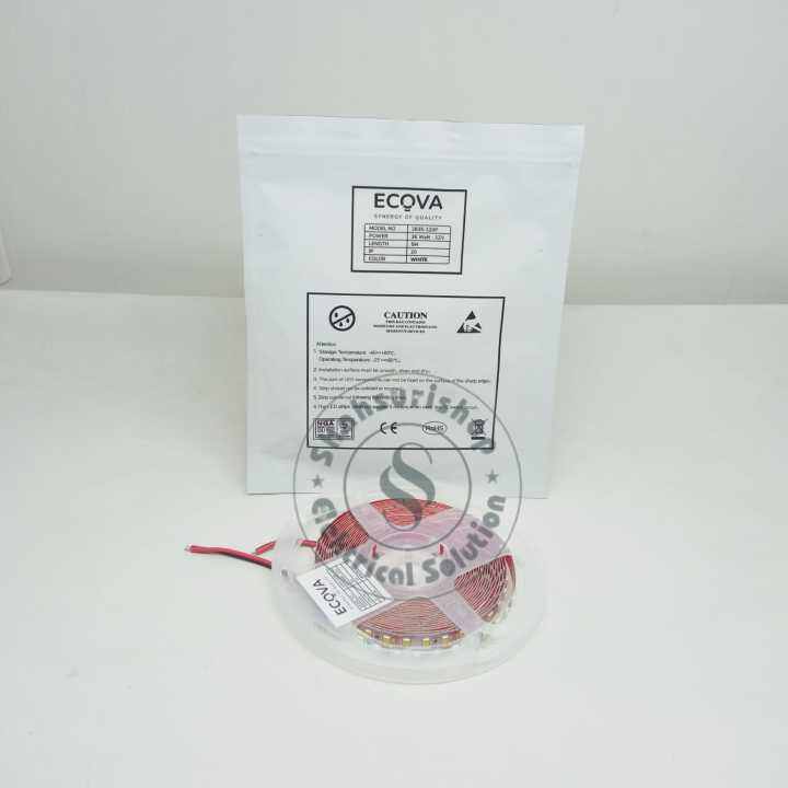 ECOVA LED STRIP 2835 ROLL 5 METER 120 LED INDOOR 12 VOLT | Lazada Indonesia