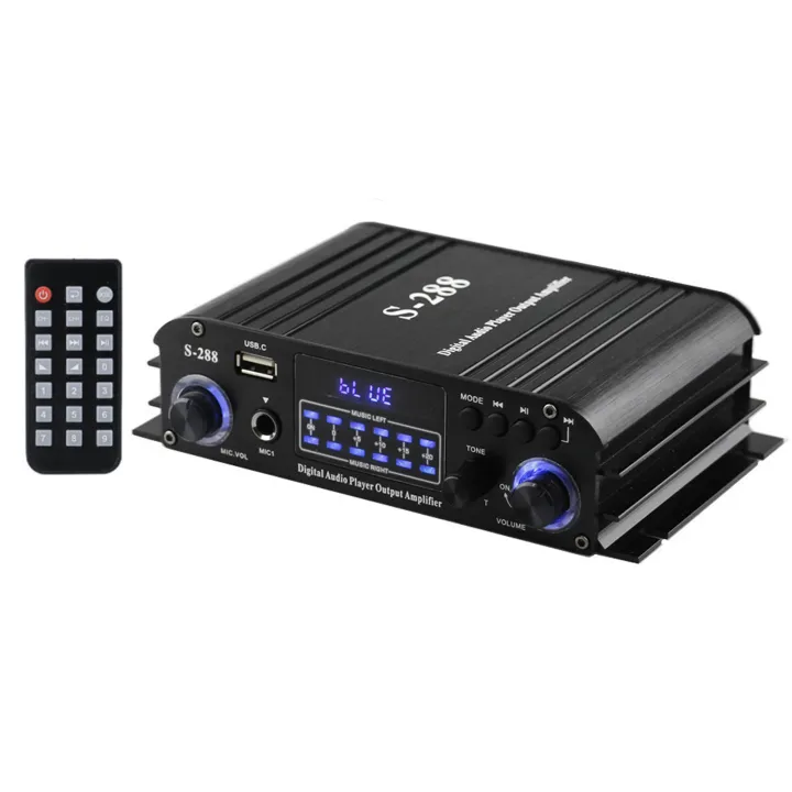 S-288 Mini Audio Power Amplifier 4.1-Channel Digital BT5.0 Amplifier ...