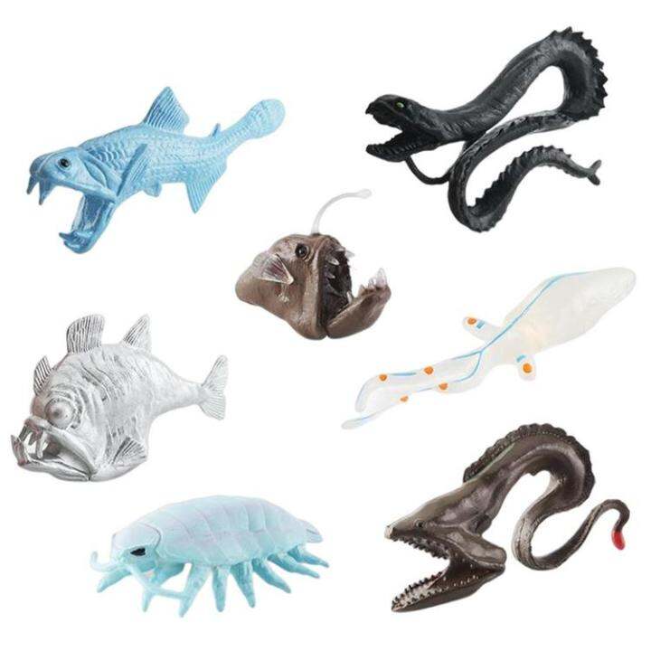 7Pcs Ocean Animals Prehistoric Sea Creature Model Simulation Marine ...