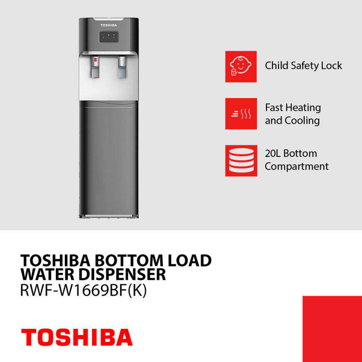 Toshiba RWF-W1669BF(K) Black Bottom Loading Water Dispenser | Lazada PH