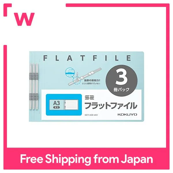 Kokuyo File Flat File S2 A3 Short Side Binding 3 Books Blue S2 Fu-A3E-BX3 | Lazada PH