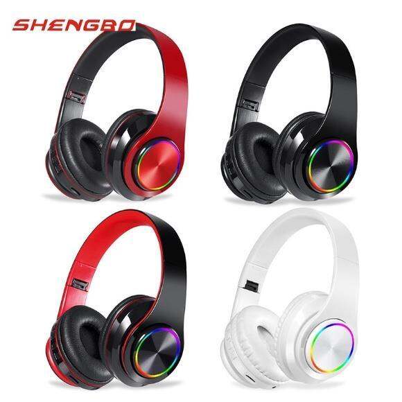B39 Headphones Colored Lights OverEar Headset Stereo Headphone Mic ...