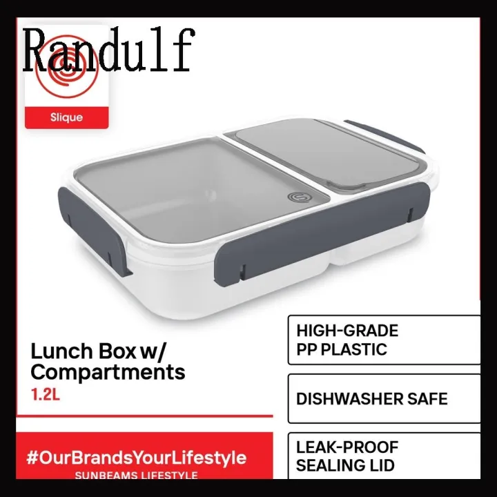 Randulf SLIQUE Lunch Box w/ Compartments 1200ml BPA Free Airtight ...