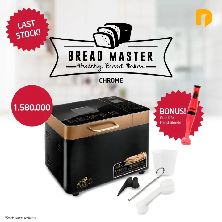 Mesin Pembuat Roti Praktis Neozen Bread Master BONUS Hand Blender ...