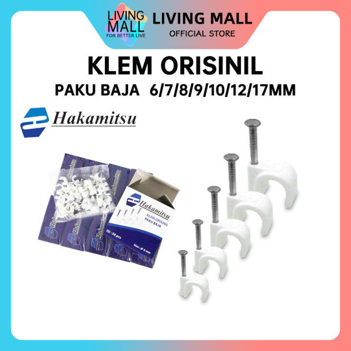 50pcs Klem Kabel Paku Beton 6-17mm Klem Asli Orisinil | Lazada Indonesia