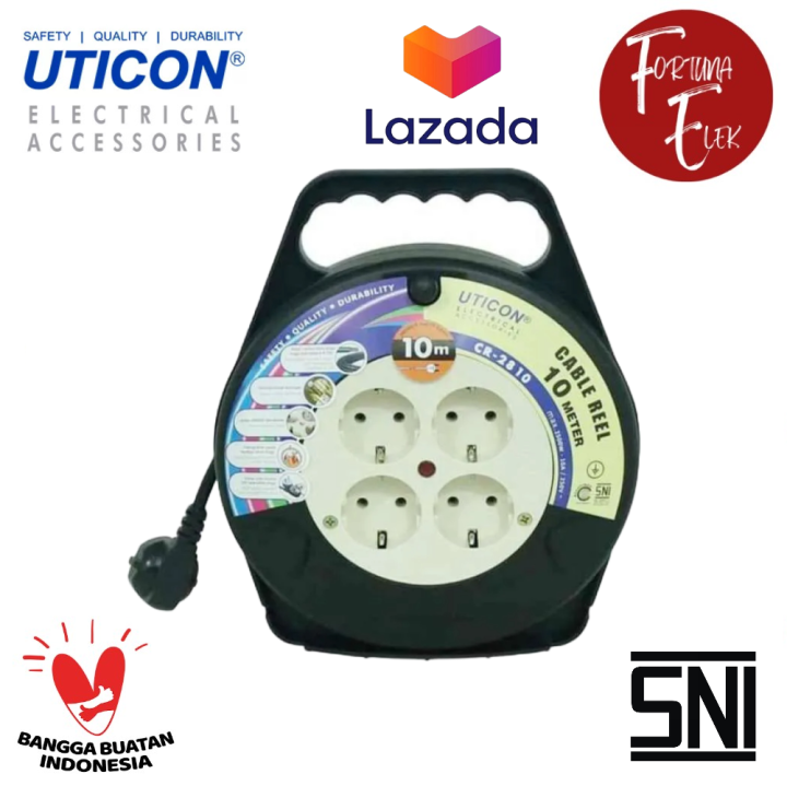 Uticon Box Kabel Roll Gulung 10 Meter Lampu - CR 2810 Standar SNI ...
