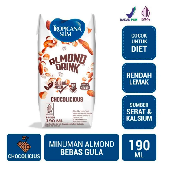 Tropicana Slim Almond Drink Chocolicious Minuman Bebas Gula | Lazada Indonesia
