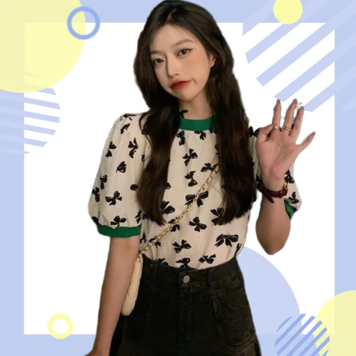 Fenni ปังมากแม่ 🔥🔥 สวยยยกว่าใครเค้าเลยย🌶 เสื้อยืดพิมพ์ลายโบว์ 🎀 น่ารักน ...