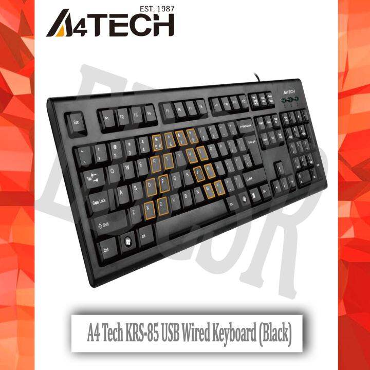 A4Tech KRS-85 USB Wired Keyboard (Black) | Lazada PH