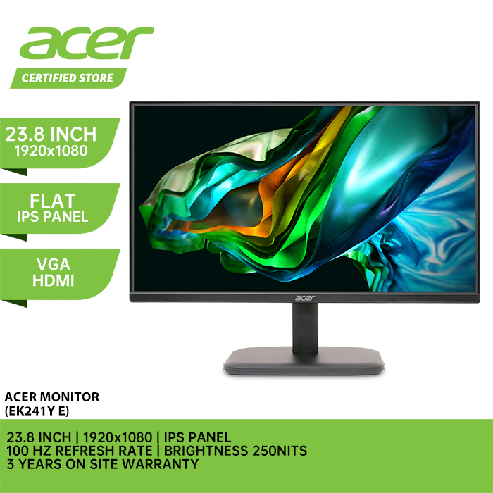 Acer Monitor EK241Y E (23.8 Inch | FHD IPS | 100Hz | 1ms) | Lazada