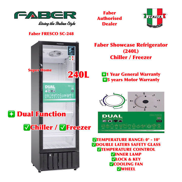 Faber Showcase FRESCO SC-248 Showcase Refrigerator Dual Function ...