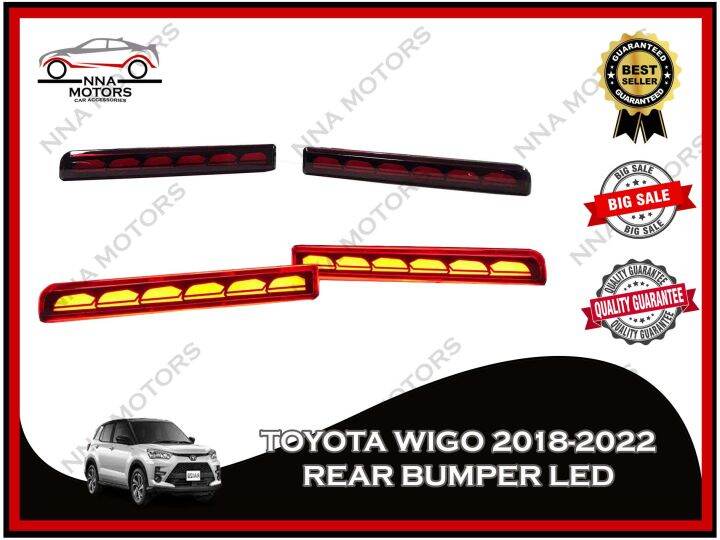 TOYOTA WIGO 2018 2019 2020 2021 2022 Rear Bumper Lights Multi-Function ...