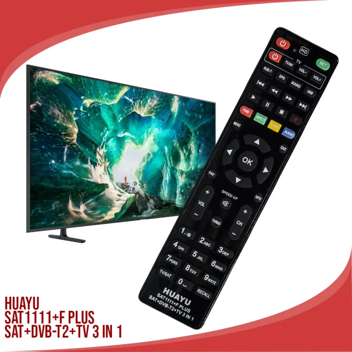 BOSCATECH Huayu SAT1111+F Plus SAT +DVB-T2+TV 3 in 1 TV Remote | Lazada PH