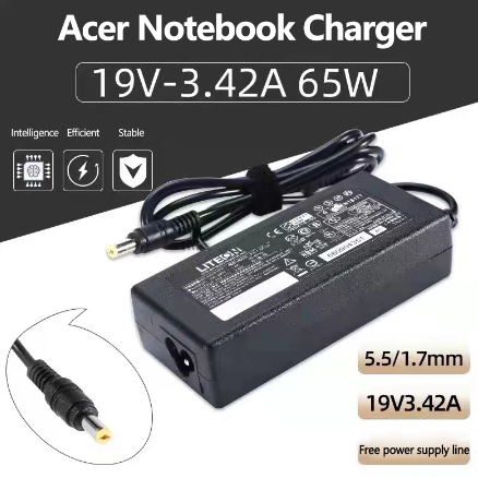 FOR Acer Laptop Charger 19V 2.37A 3.42A 5.5mm x 1.7mm Model: ADP-45FE F ...