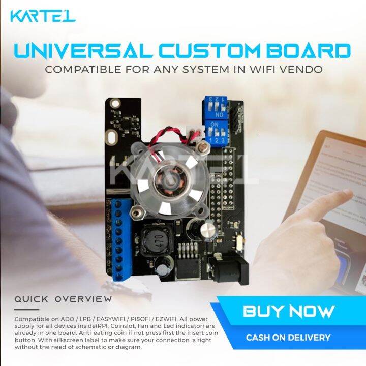 UNIVERSAL CUSTOM BOARD Compatible for Any System in WiFi Vendo (Orange ...